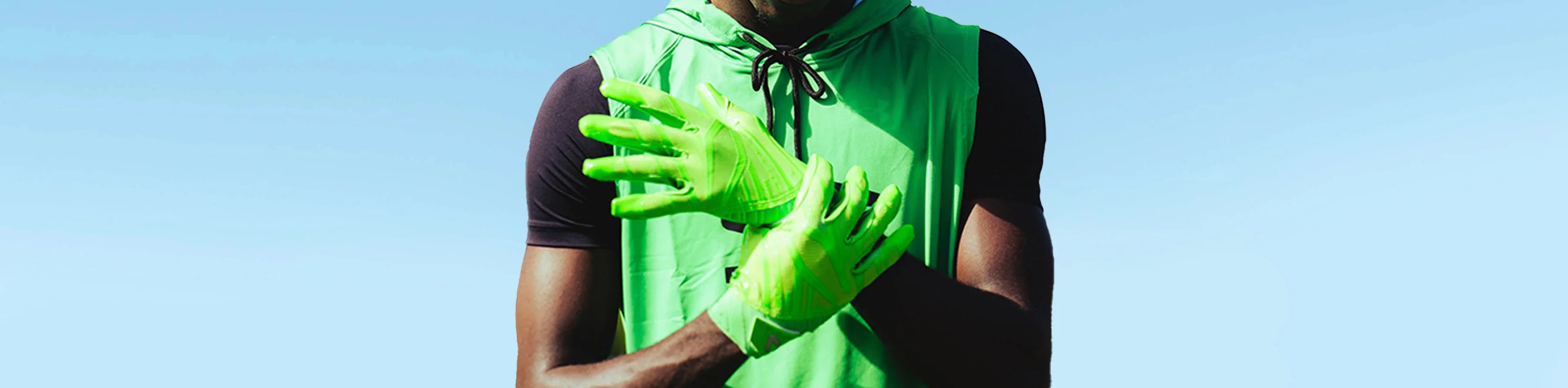 Green Football Gloves | Cutters Sports