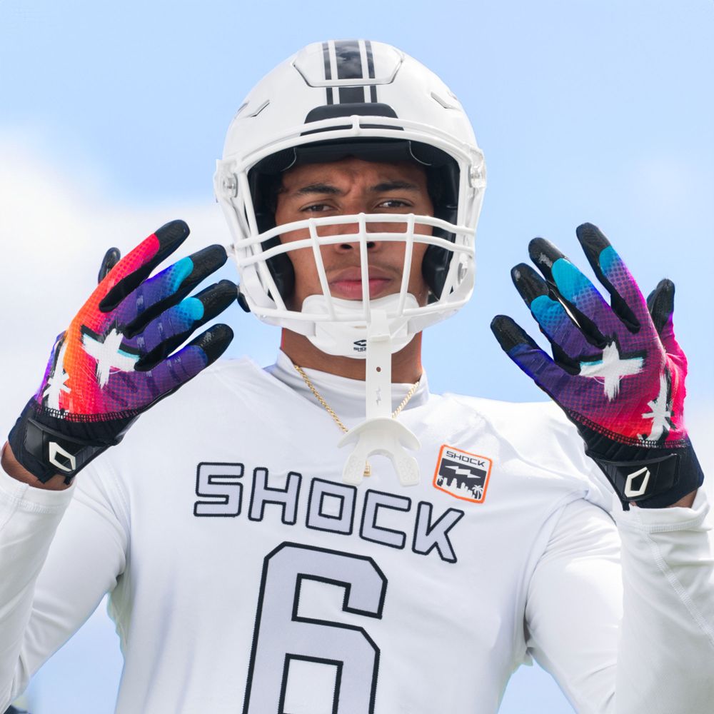 Rev Pro 6.0 Multi Color Face LE Football Receiver Gloves | Cutters Sports